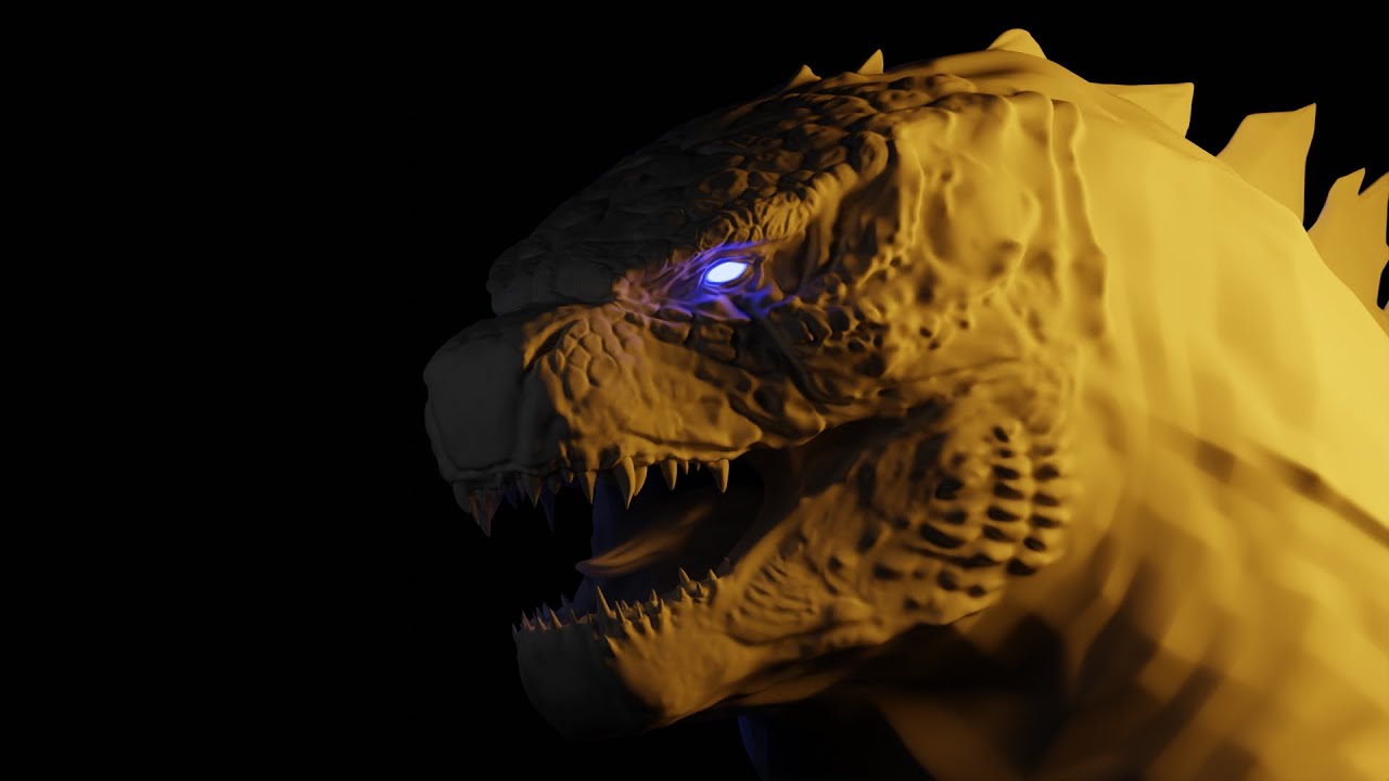 Custom Godzilla 2021 Sculpt made in Blender - YouTube