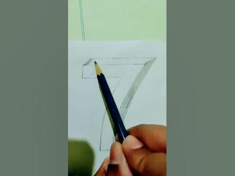 Simple 3D Drawing Number 7/How to Draw Easy For Beginners#youtubeshorts ...