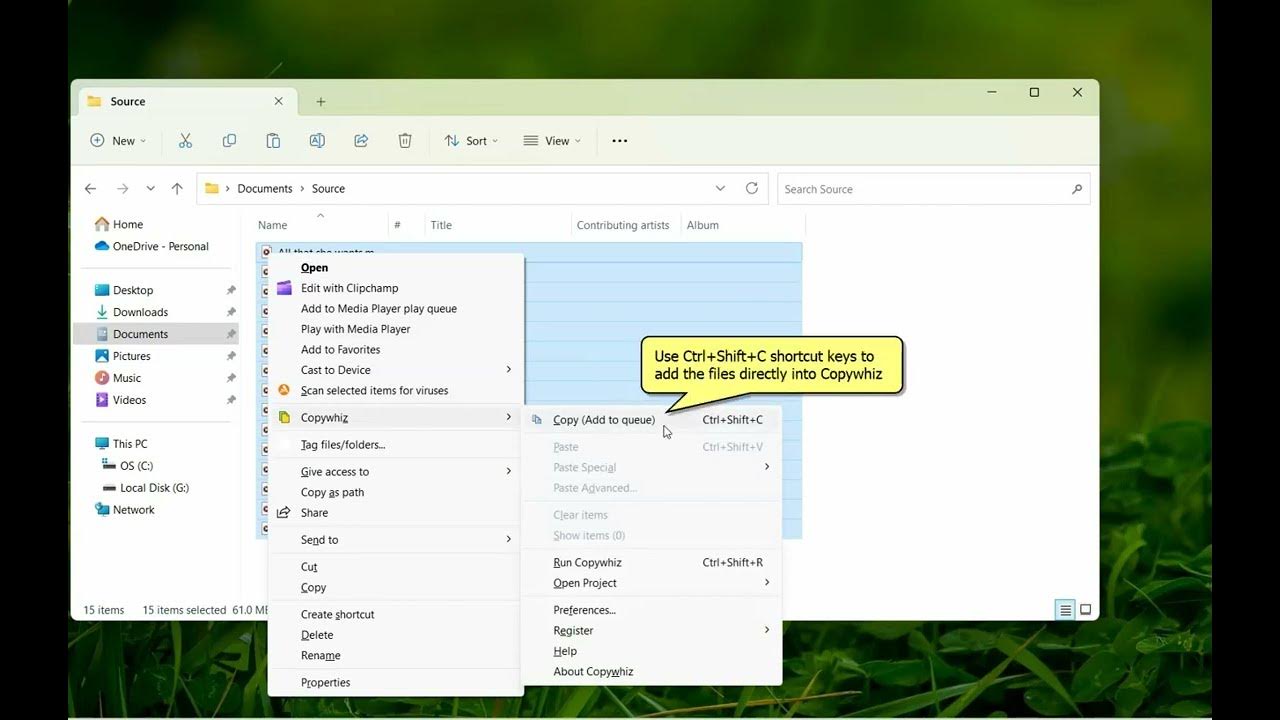 Windows: Automatically rename files having duplicate names when copying them in Copywhiz - YouTube