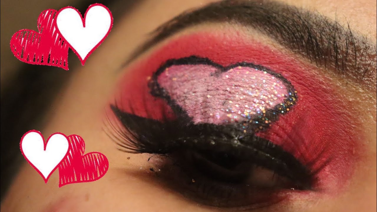 Valentines Glam Heart Eyeshadow ️ - YouTube