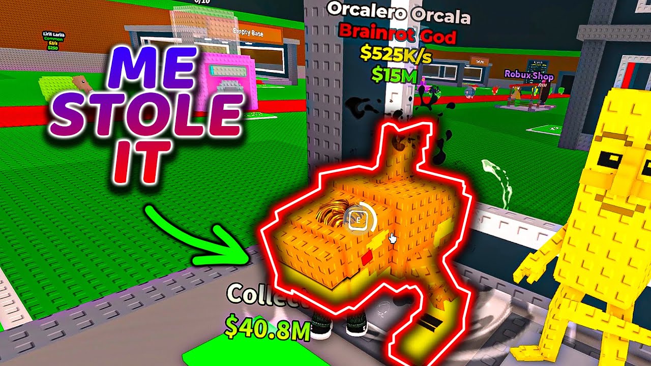 I STOLE Brainrot GOD in ROBLOX STEAL A BRAINROT - YouTube