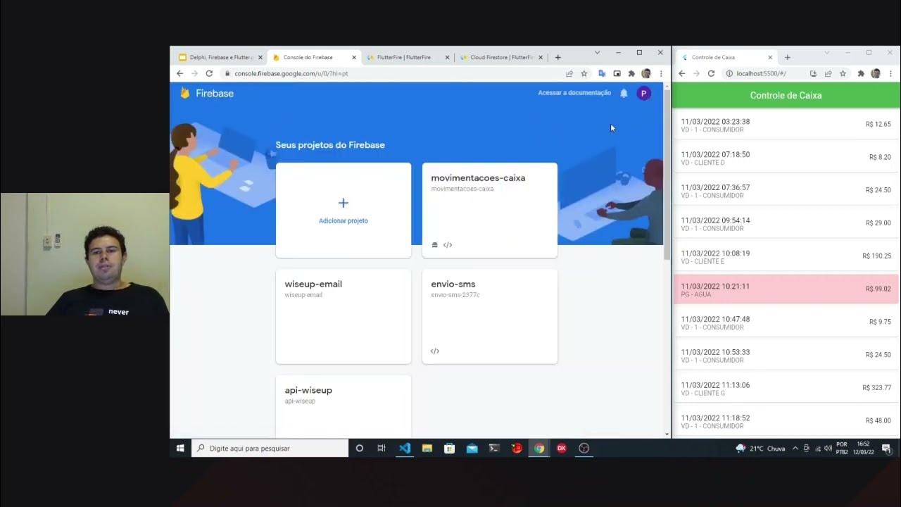 Firebase, Cloud Firestore, Delphi e Flutter - YouTube