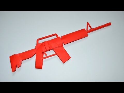 Cómo Hacer una rifle M4 de Papel -  origami