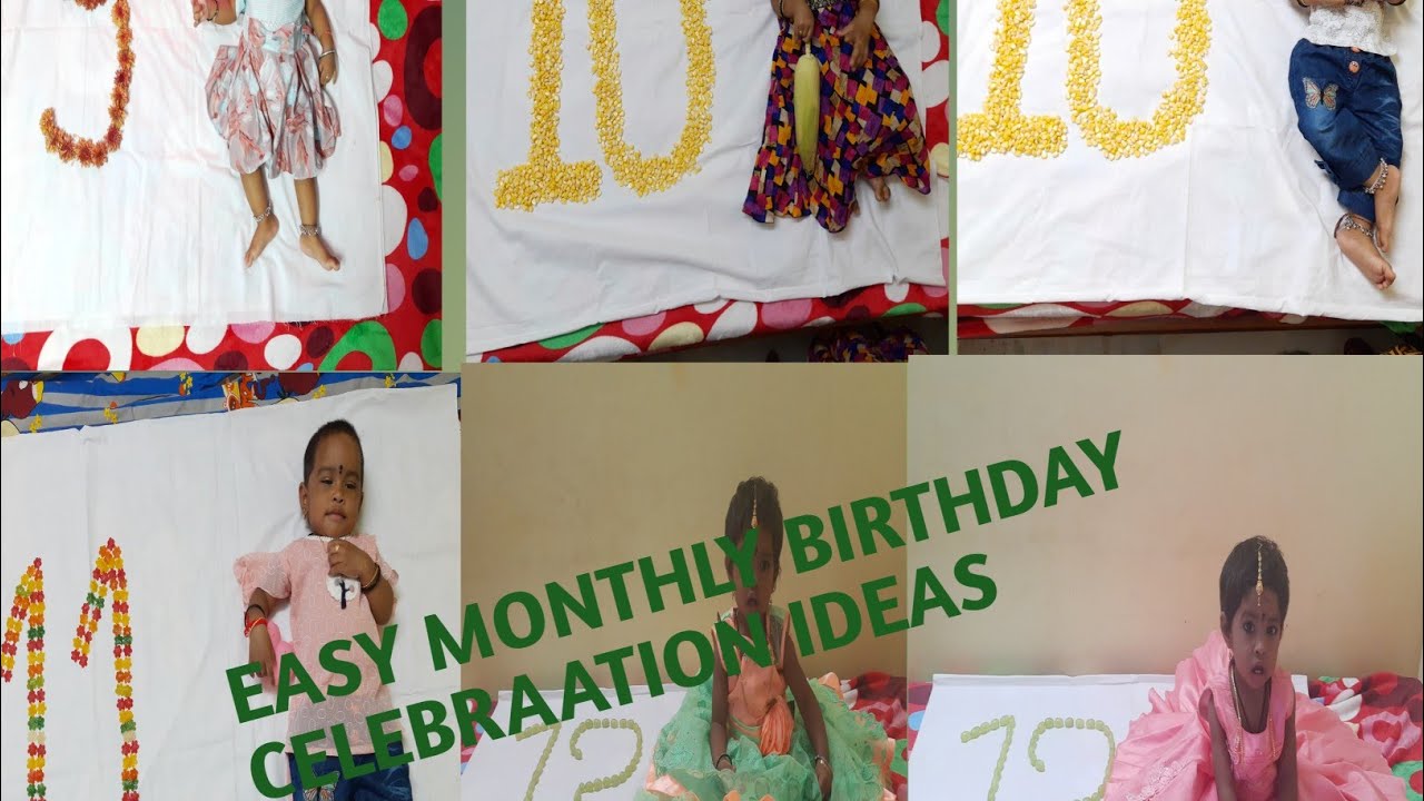 Easy Monthly birthday celebration at home - YouTube