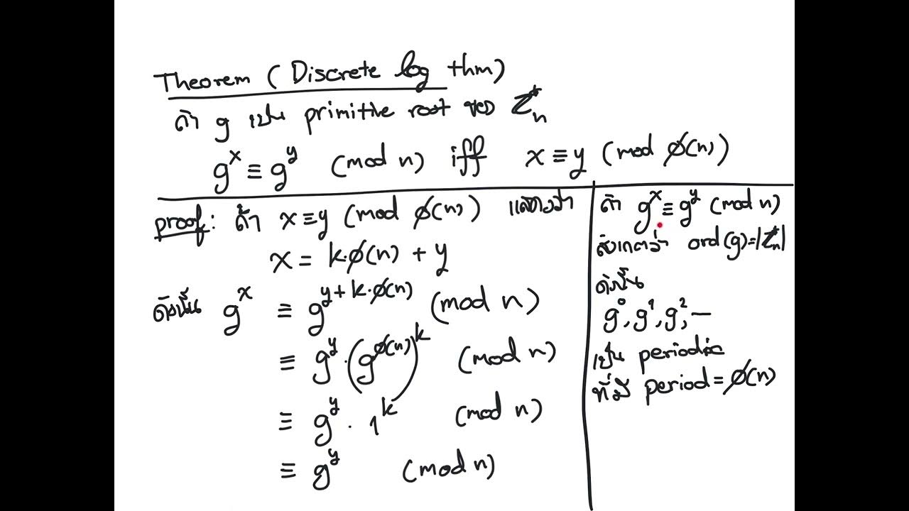 Number Theory 9 Discrete Logarithm Square Root Of 1 Modular Exponentiation Youtube
