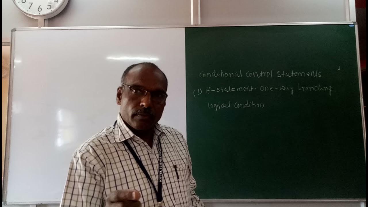 conditional Control statements : if and if-else statements. - YouTube