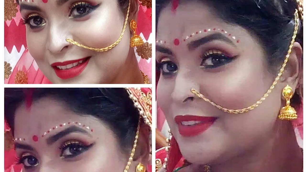 Self bridal makeup tutorial //simple bridal makeup //makeup with ...