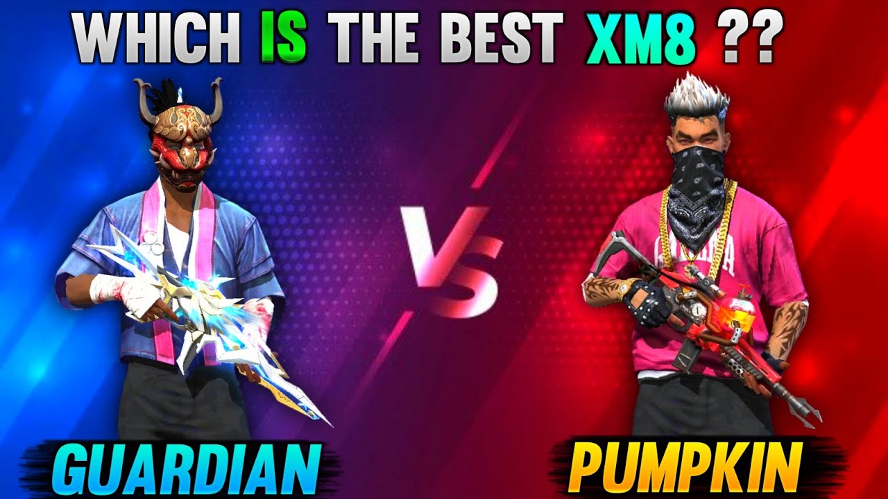 Evo Xm8 vs Fiery Pumpkin Xm8 | which is the best xm8 skin? | ff best ...