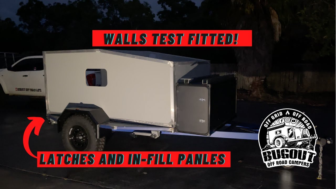 DIY SQUARE-DROP CAMPER BUILD EP 9 - Wall Fitting, In-fill Panels ...