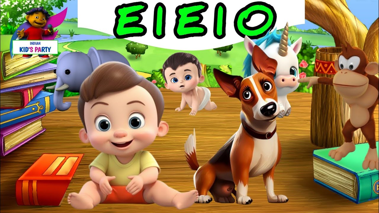 Five Kids Baby Song | E I E I O Kids Song | Kids Cartoon Song ...