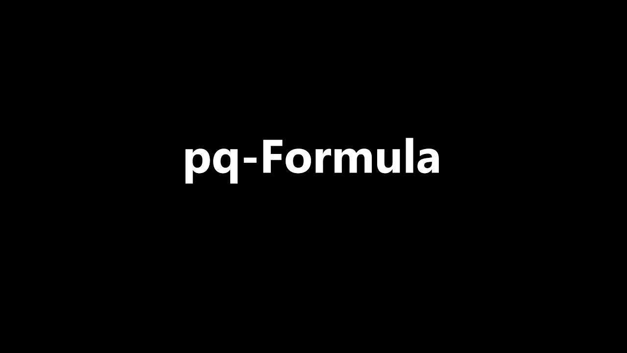 How to solve a quadratic equation using the pq-Formula - Mathematics ...