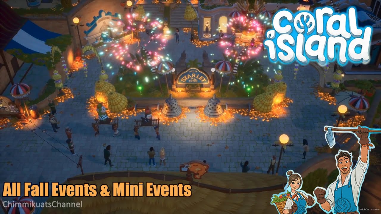 (Coral Island) Year 1 - All Fall Events & Mini Events - YouTube