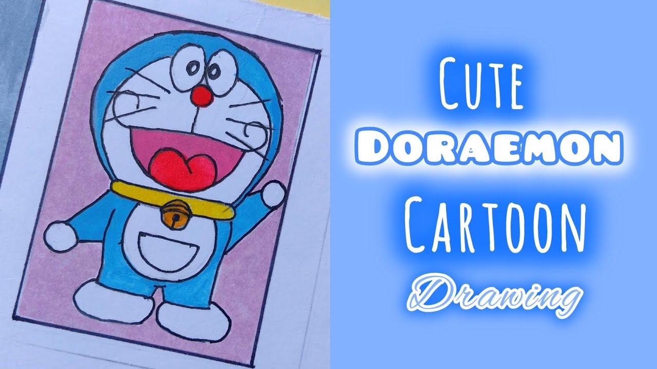 Doraemon cartoon || How to draw Doraemon step by step || cute cartoon ...
