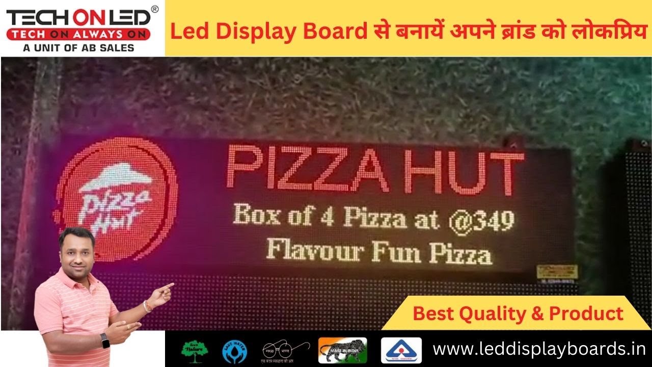 #480 #trending #techonled RGB Led display board for Pizza Hut # ...