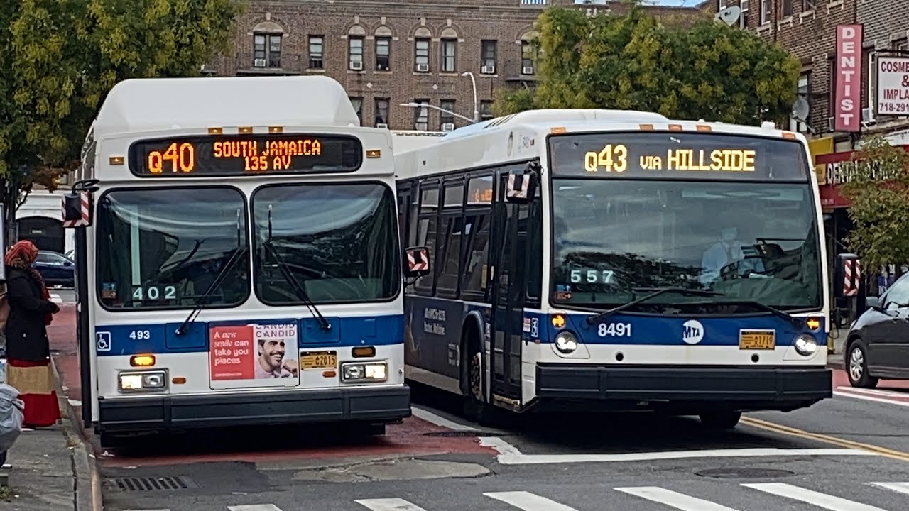 2011 New Flyer C40lf #493 on the Q40 - YouTube