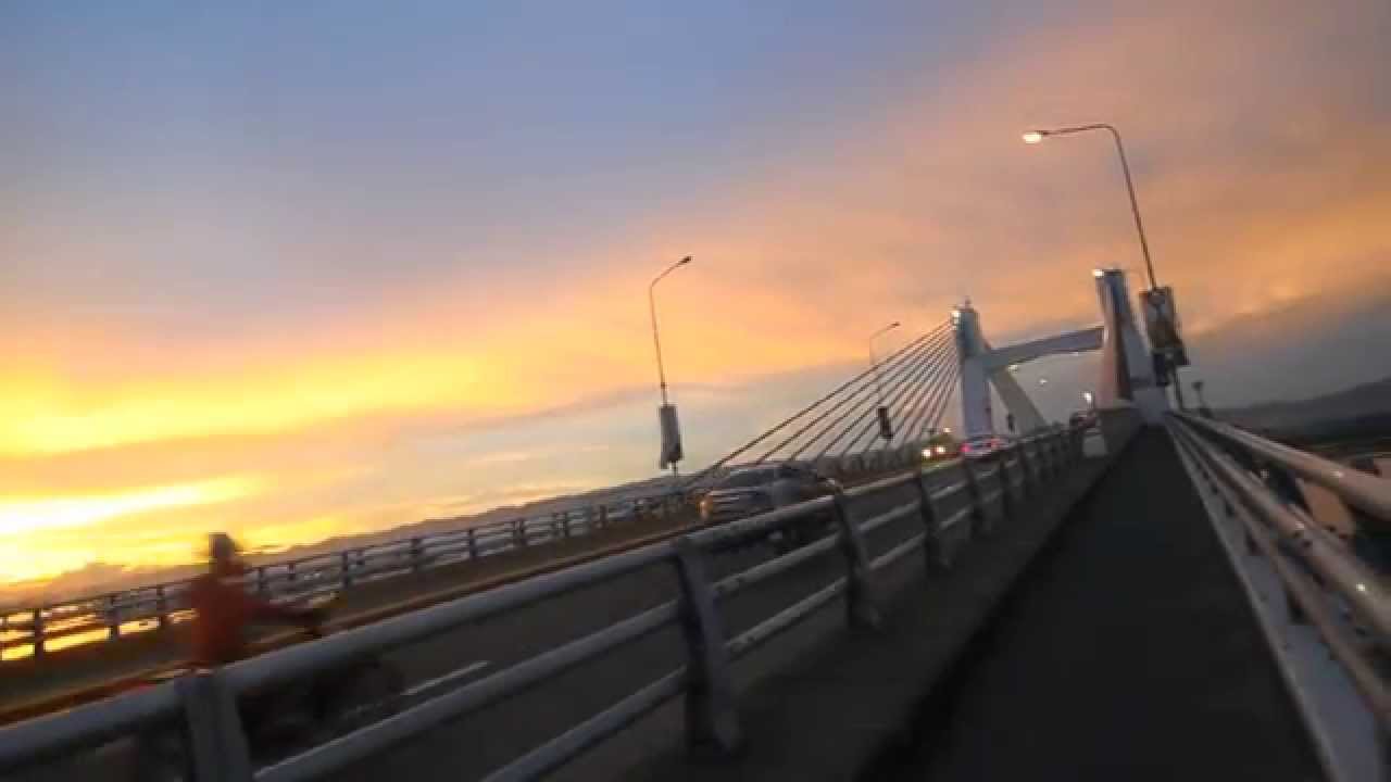 Sunset View in Marcelo Fernan Bridge - Cebu, Philippines, Asia - YouTube