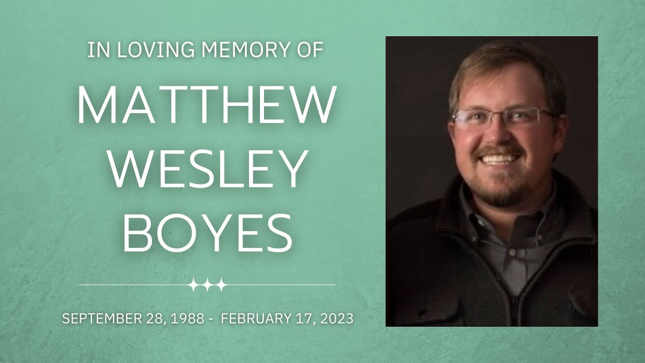 Matthew Boyes Memorial Service - YouTube