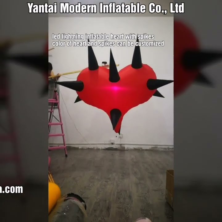 inflatable hear with spikes - YouTube