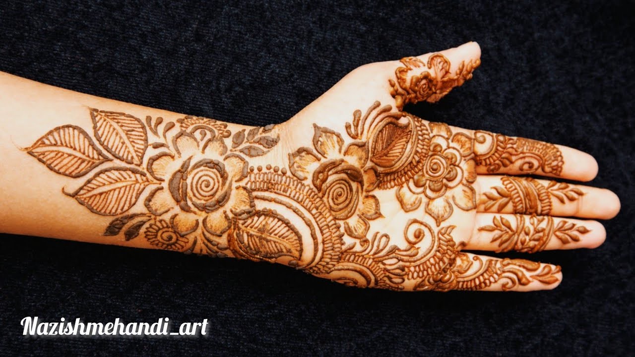 Elegant Floral Fronthand Mehndi Design 🌸 | Simple & Classy - YouTube