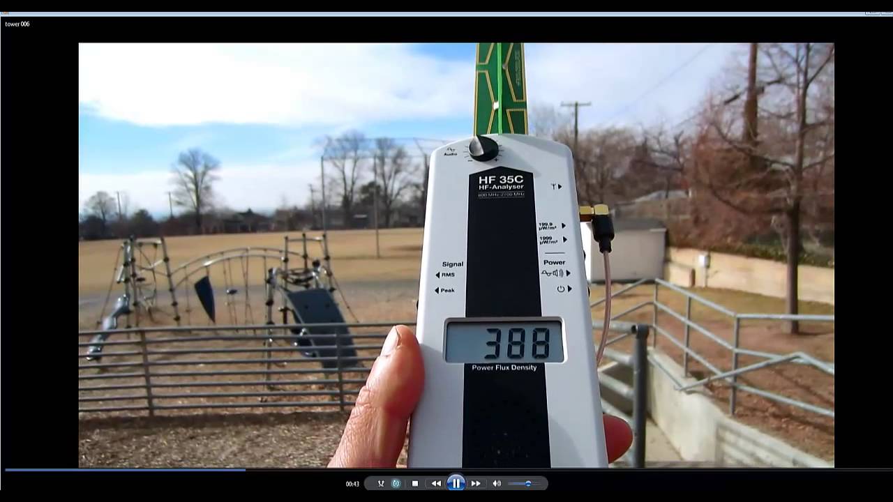 Cell Tower: Microwatts Per Square Meter - YouTube