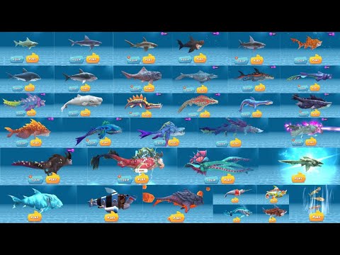 All shark's unlock + BEHELLMOUTH gameplay | Hungry Shark Evolution ...