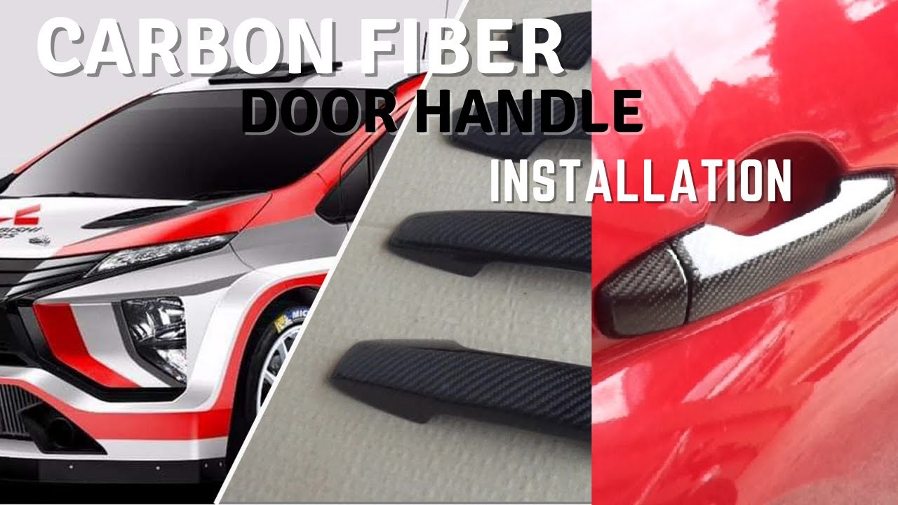 DIY MITSUBISHI XPANDER DOOR HANDLE CARBON FIBER COVER USING EPOXY ...