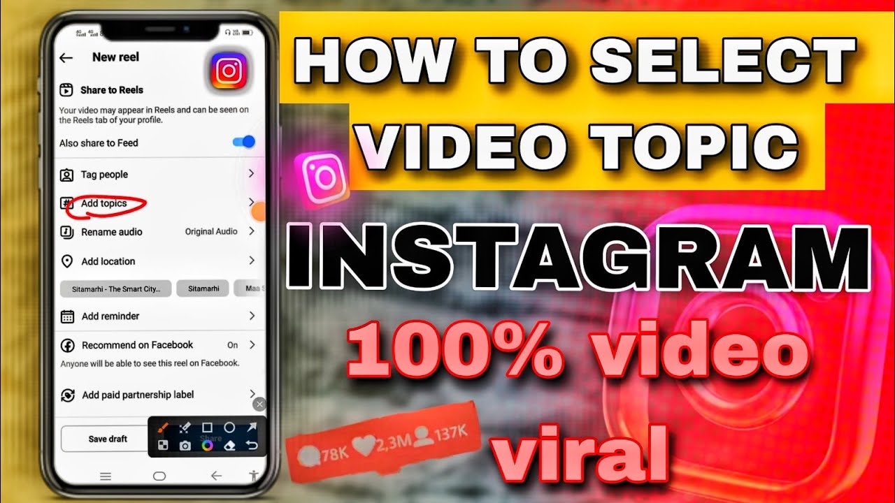 How To Add Topics Instagram Video || Apna Khud viral karo💯 | video ka ...