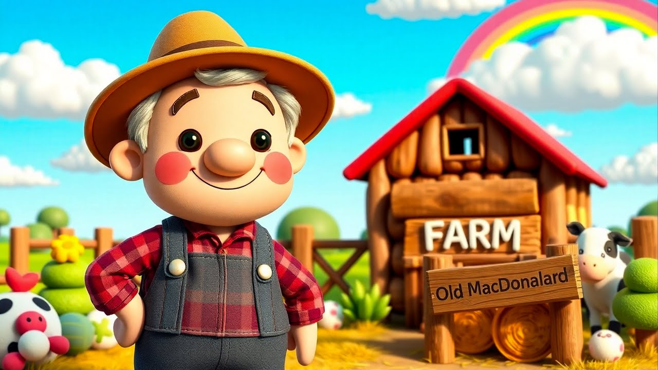 Old MacDonald Had a Farm | Nursery Rhymes & Kids Songs | Animal Farmer ...
