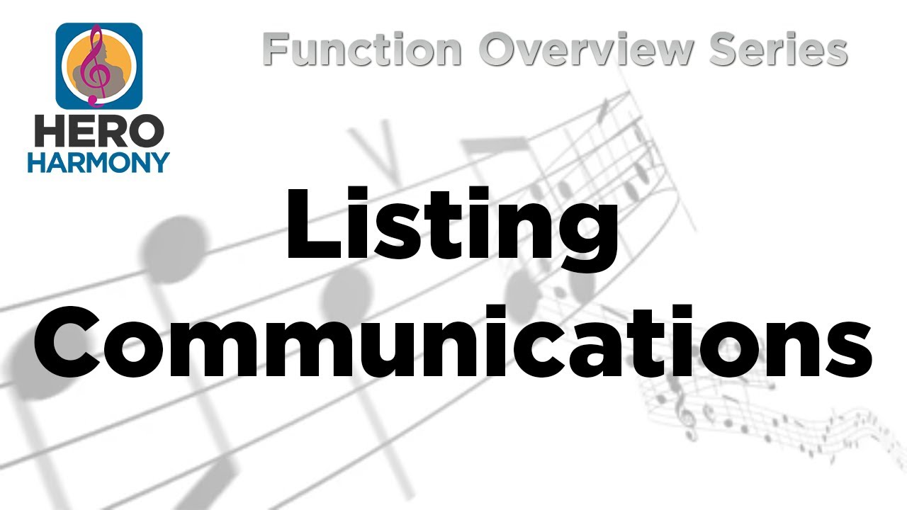 Harmony Function Overview: Listing Communications - YouTube