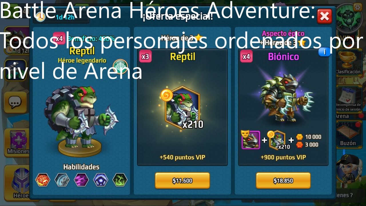 Battle Arena Héroes Adventure: Todos los personajes clasificados por ...