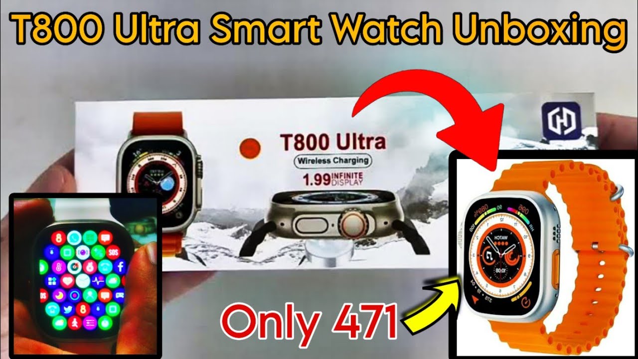 T800 Ultra Smart Watch Unboxing And Review ⌚ T800 Ultra Smart Watch ...