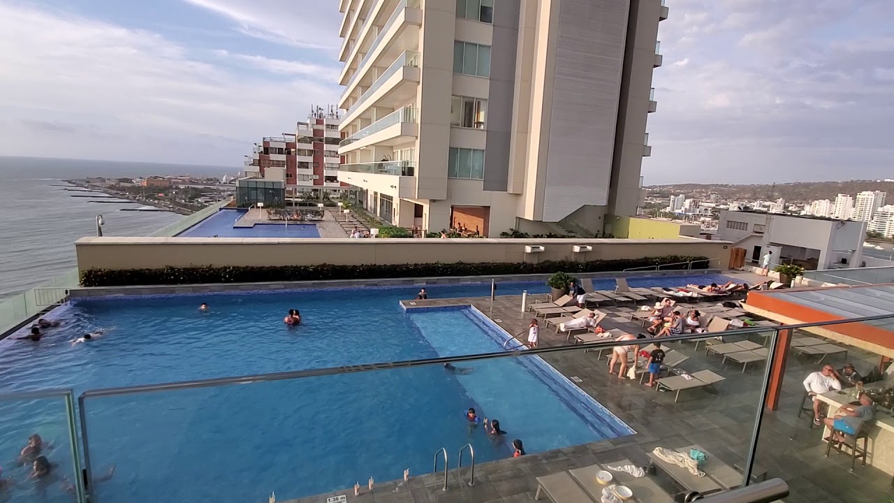 Hyatt cartagena kids pool and main pool - YouTube