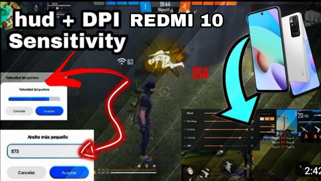 REDMI 10 TEST FREE FIRE 😱 Best settings REDMI 10 ⚙️ dpi + sensi + Hud ...