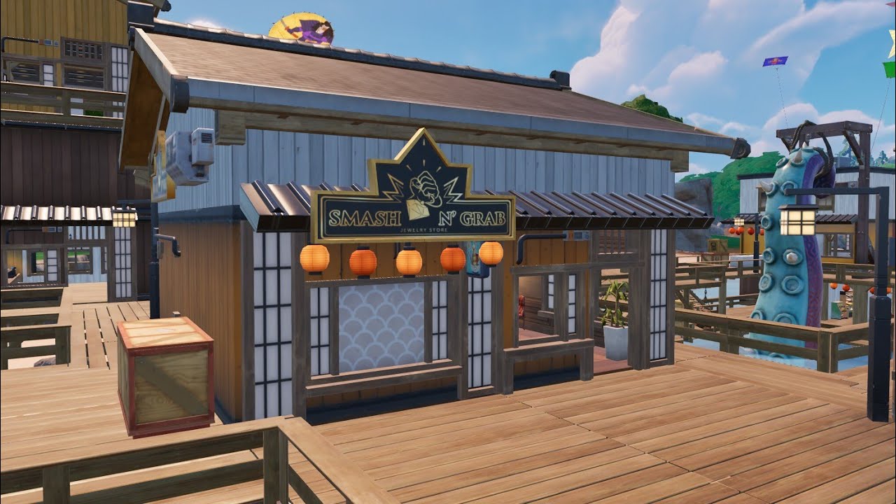 Fortnite Whiffy Wharf tour (Smash N' Grab Jewelry) - YouTube