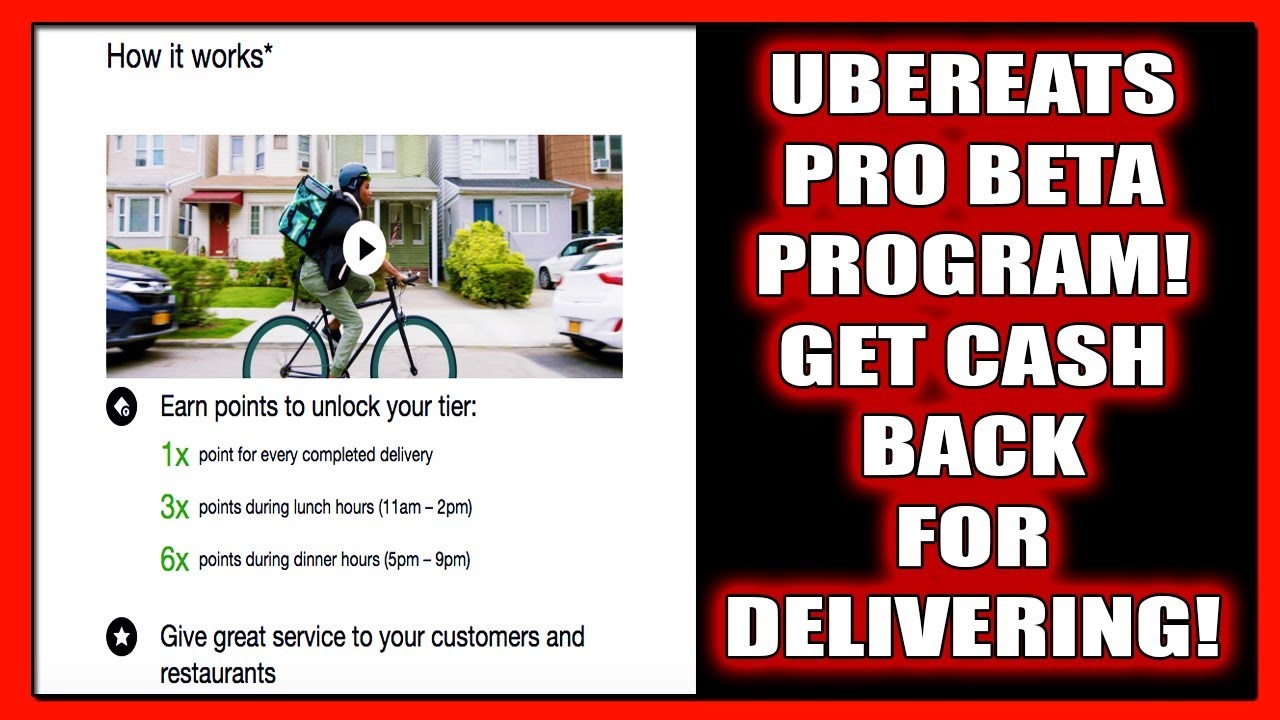 Uber EATS HUGE NEWS! - GET CASH BACK FOR DELIVERING! Introducing Uber EATS Pro Beta Program ...