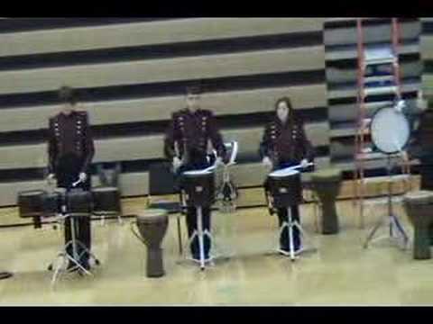 2007 MHS Marching Band Battery Warm-Up - YouTube