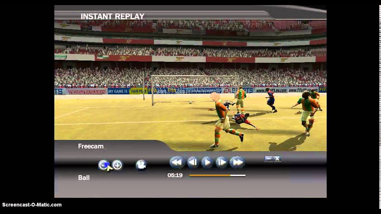 FIFA 07 DEMO RONALDHINO 3RD GOAL - YouTube