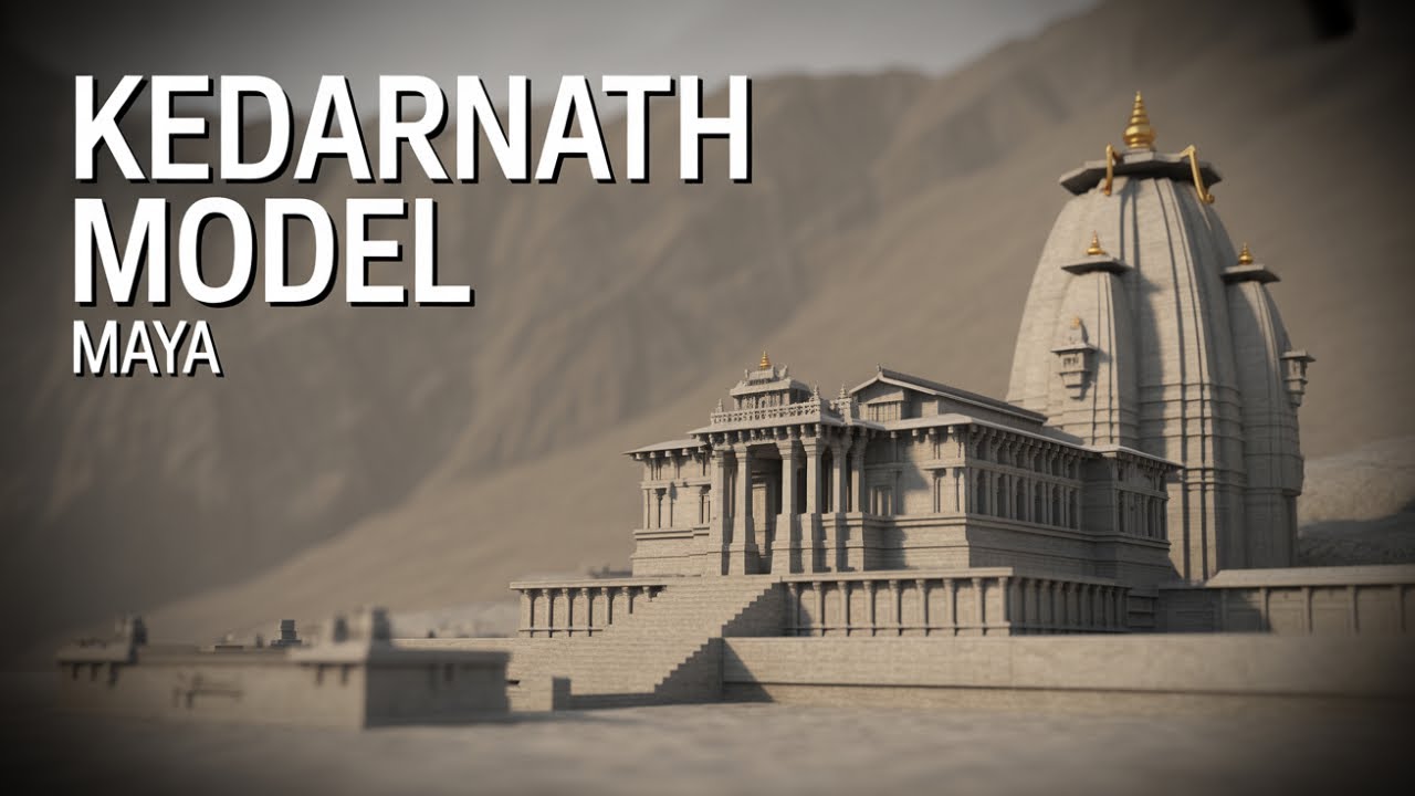 Tutorial of THE KEDARNATH TEMPLE in Autodesk Maya | Easy steps of house ...