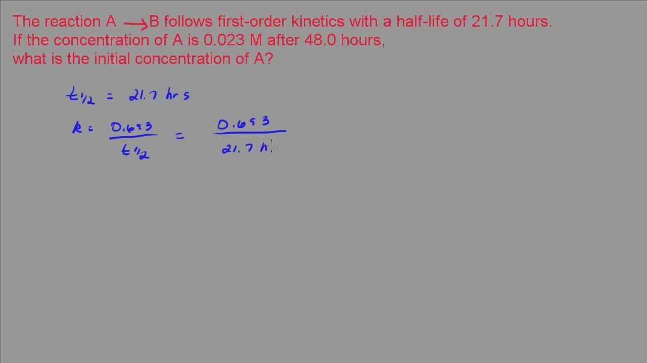 Determine The Initial Concentration Of Reactant If Given Half Life Determine The Initial Concentration Of Reactant If Given Half Life