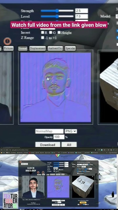 website used to make normal maps - YouTube