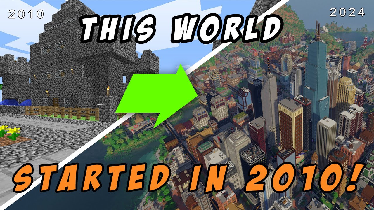 OLDEST Solo-Built Minecraft World?! | Evolution of City of Newisle ...