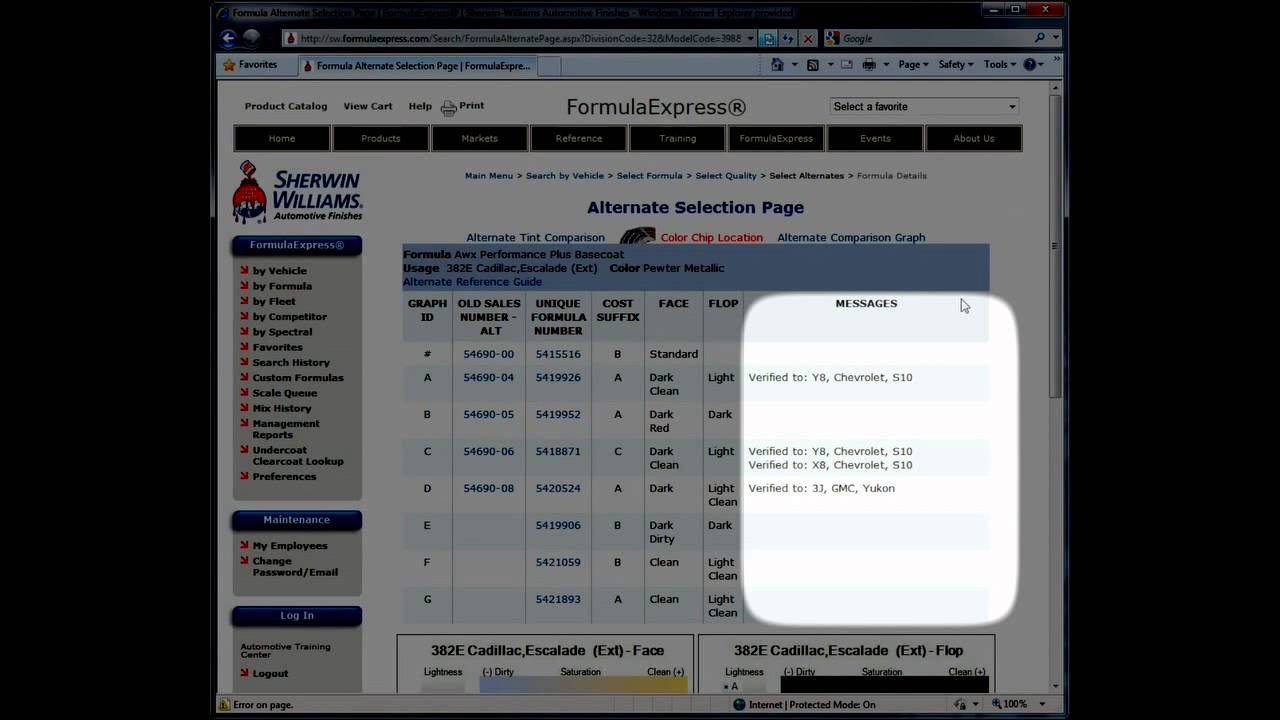 Choosing your color formula with Sherwin-Williams Automotive Finishes ...