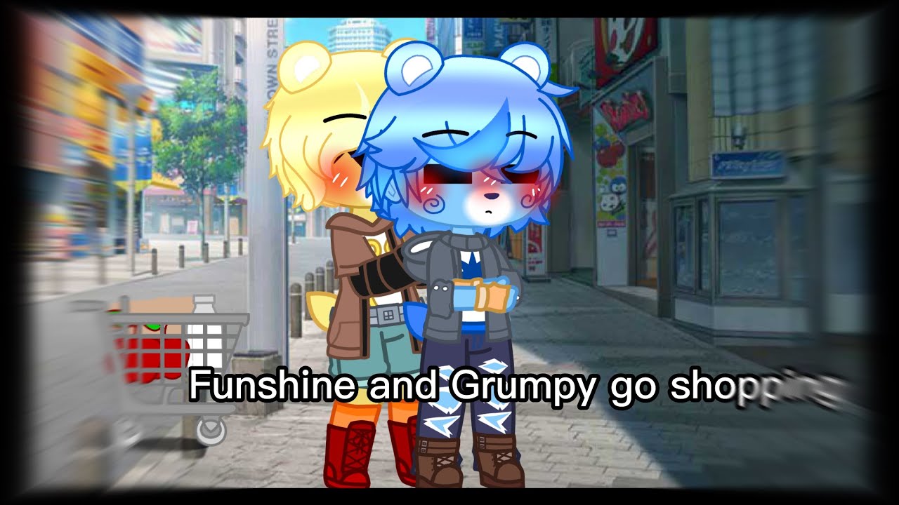 Funshine and grumpy go shopping!~Gacha club~Skit?~ - YouTube