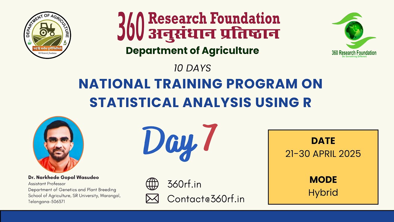 Day 7 = National Training Program on STATISTICAL ANALYSIS USING R= 2025 ...