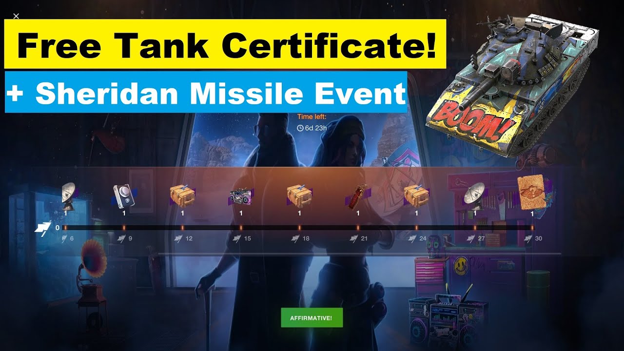 NEW Tank Quest & Sheridan Event - Fight for Free Tank Certificates ...
