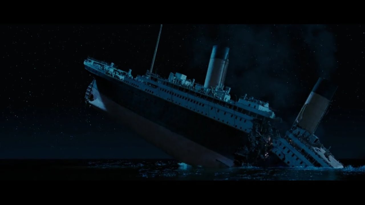 Titanic - Sinking Scene (Titanic breaking and sinking scene) - YouTube