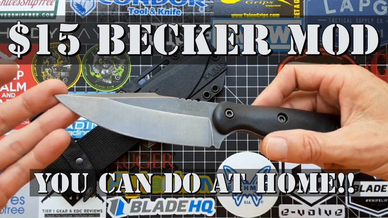$15 Becker Mod (You Can Do At Home TODAY) #KnifeMods #Becker #BK-18 # ...