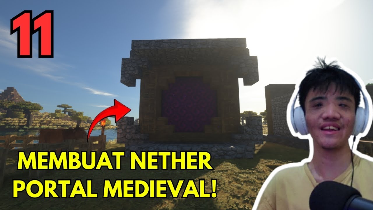 Aku Design Nether Portal Jadi Lebih Bagus! - Minecraft Survival - YouTube