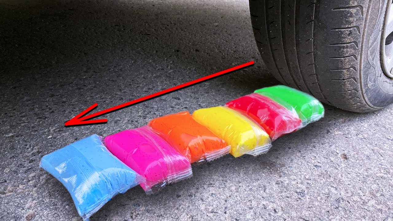 Crushing Crunchy & Soft Things by Car! - EXPERIMENT: CAR vs TOYS and ...