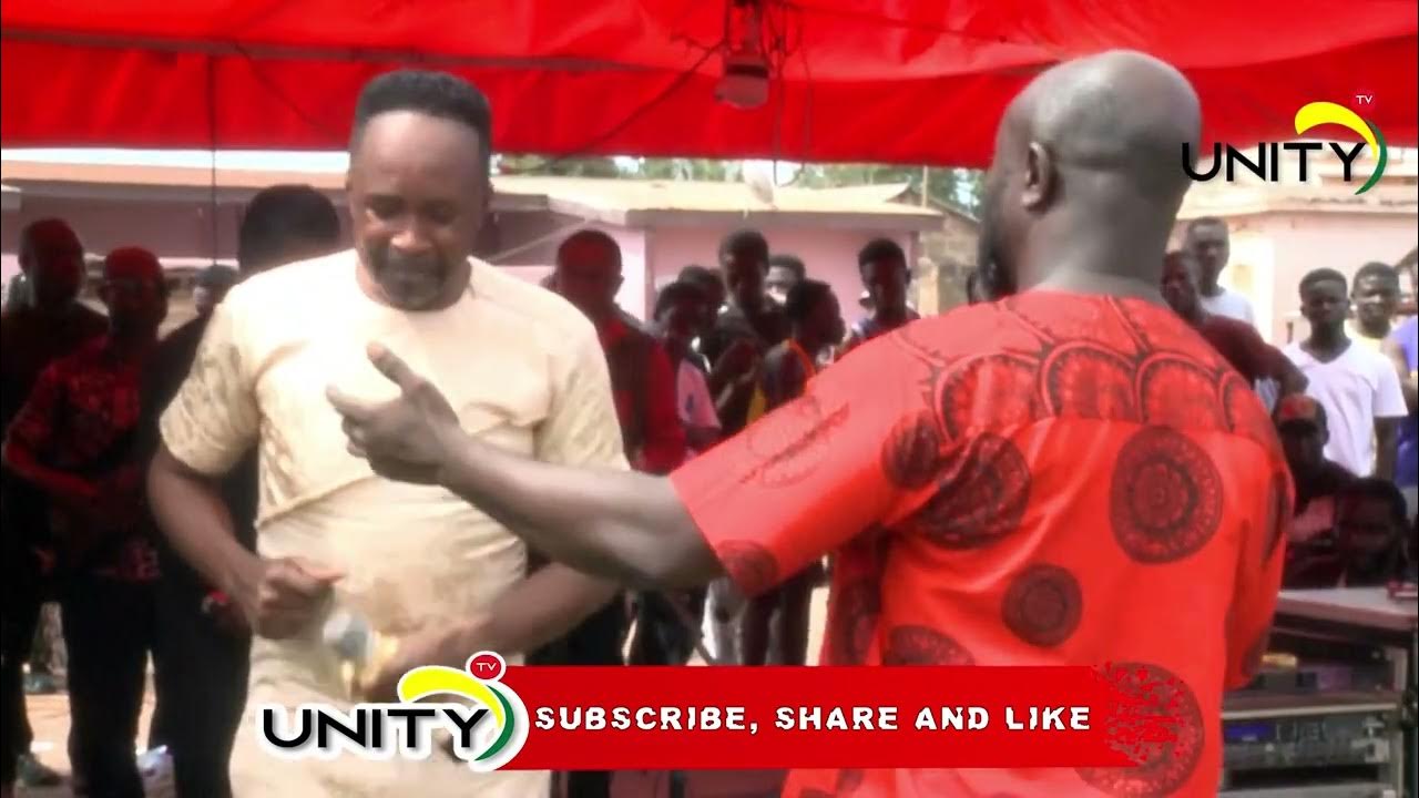 OMANE ACHEAMPONG WEEPS WHILE PERFORMING AT AKWABOAH JNR FATHER'S ONE WEEK OBSERVATION - YouTube